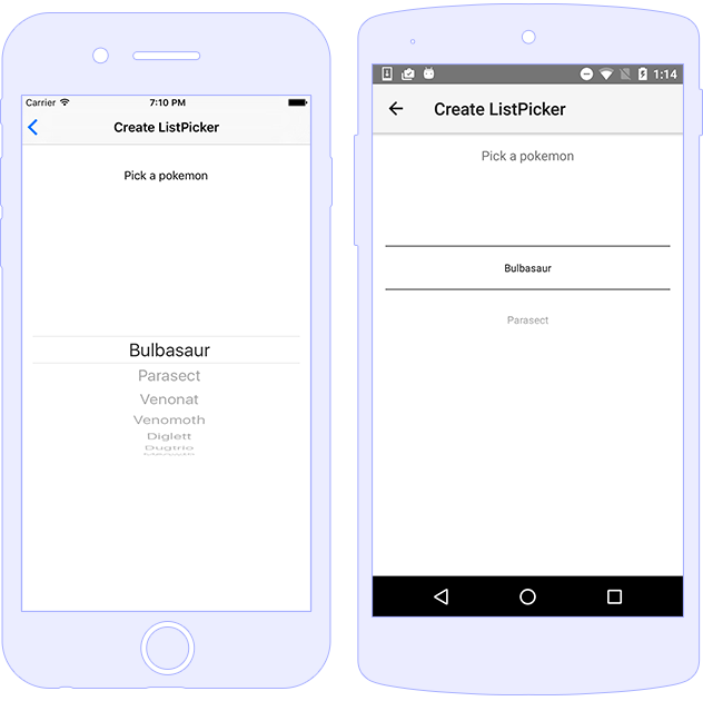ListPicker NativeScript Docs